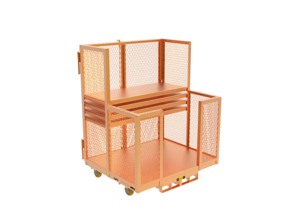 60x48 Order Picking Cage Cart with Adjustable Shelves | 2000 lb ...